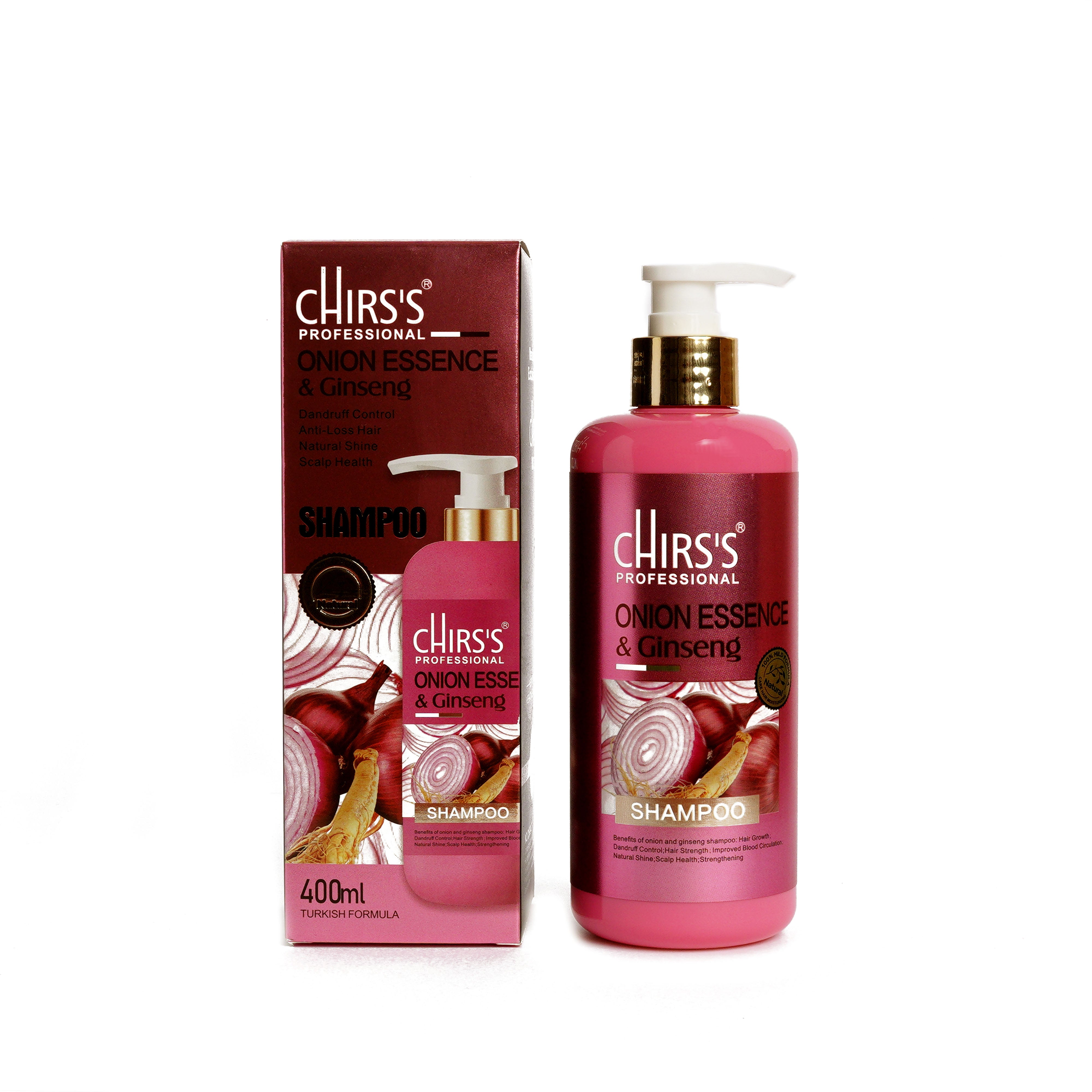 Chirs's Professional onion essence & Ginseng Shampoo 400 ml – Chirs's Uk
