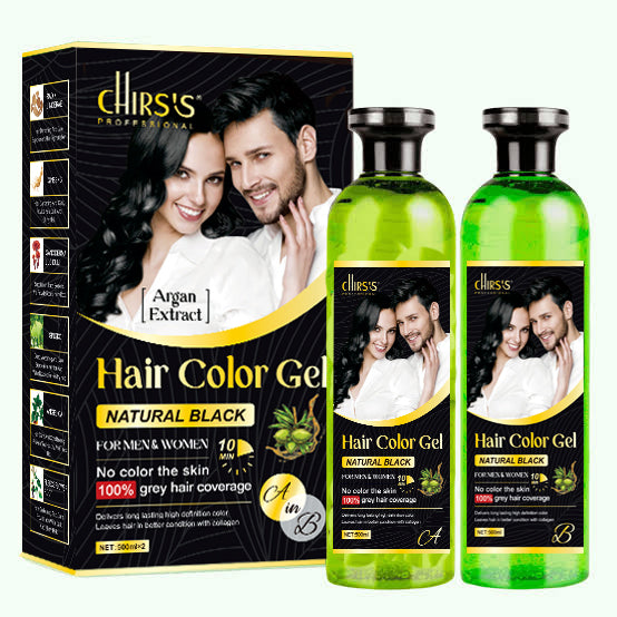 Chirs's Hair Color Gel Infused with Argan Extract – Smooth, Long-Lasti ...