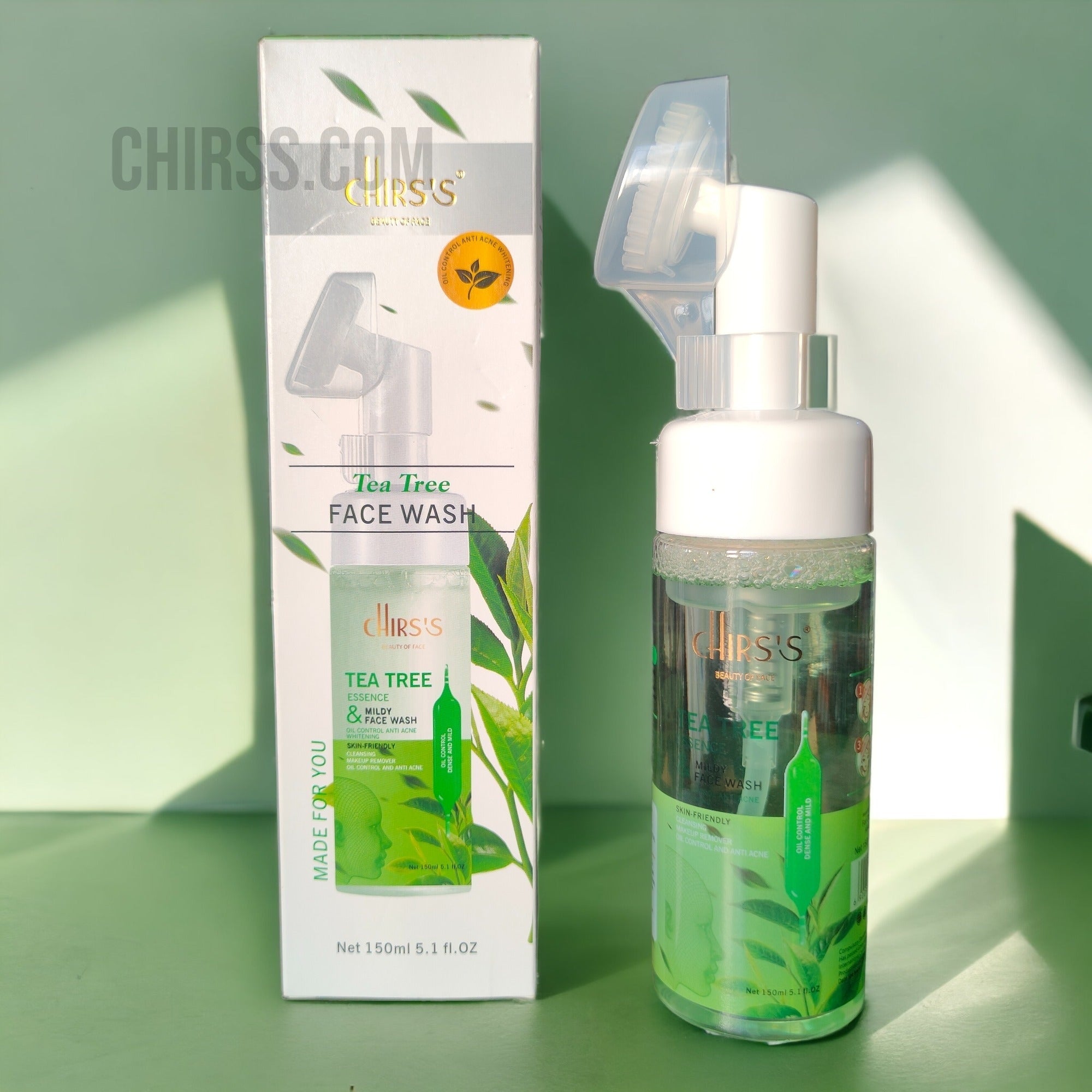 Chirs's Tea Tree Face Wash Oil Control Anti Acne Whitening Cleansing M ...