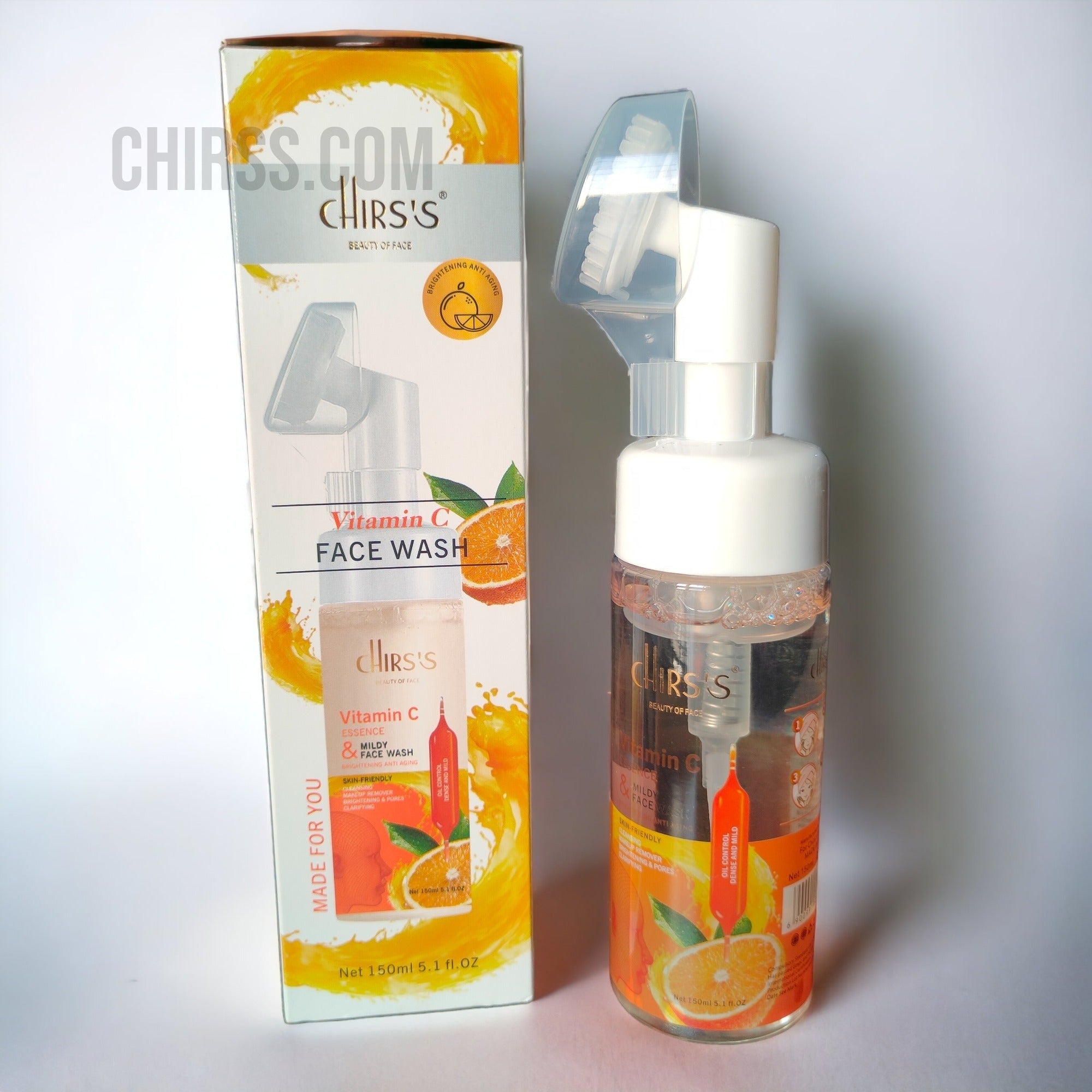 Chirs's Vitamin C Face Wash Brightening & Anti Aging Cleansing Mousse ...